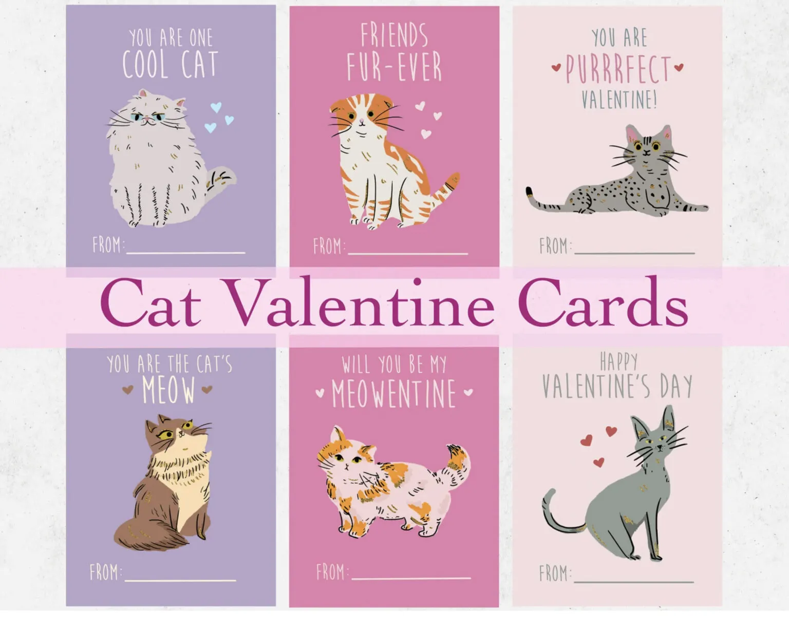 35+ Cute Cat Valentine’s Day Cards with Puns - Whiskers Magoo